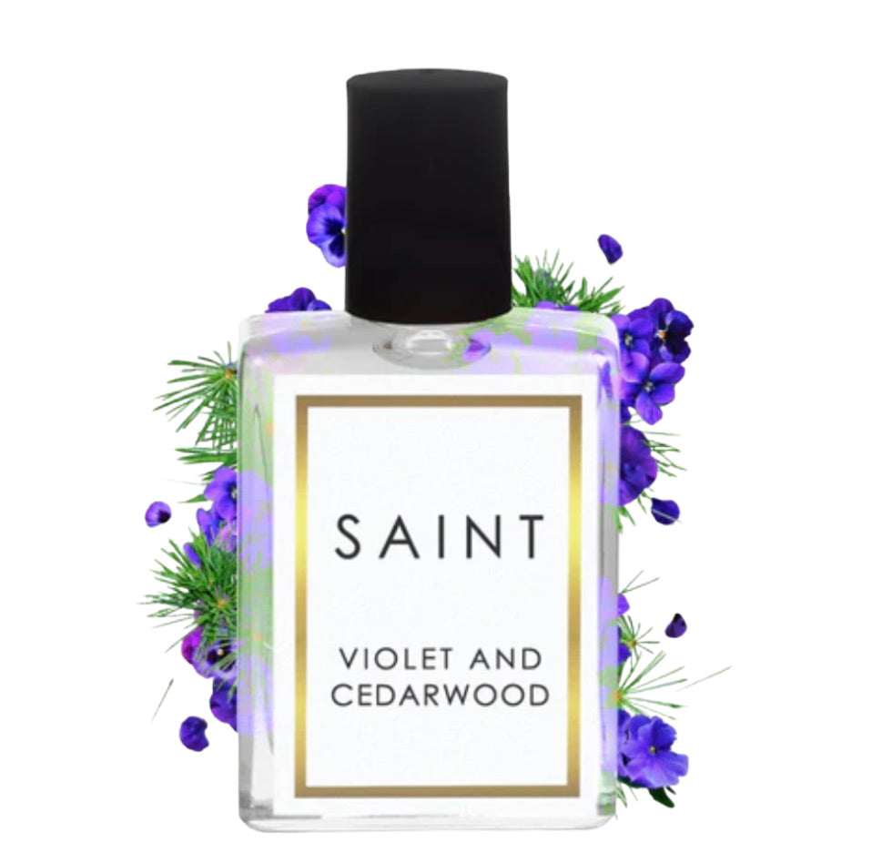 SAINT PERFUME VIOLET AND CEDARWOOD – THE SKIN CURATOR